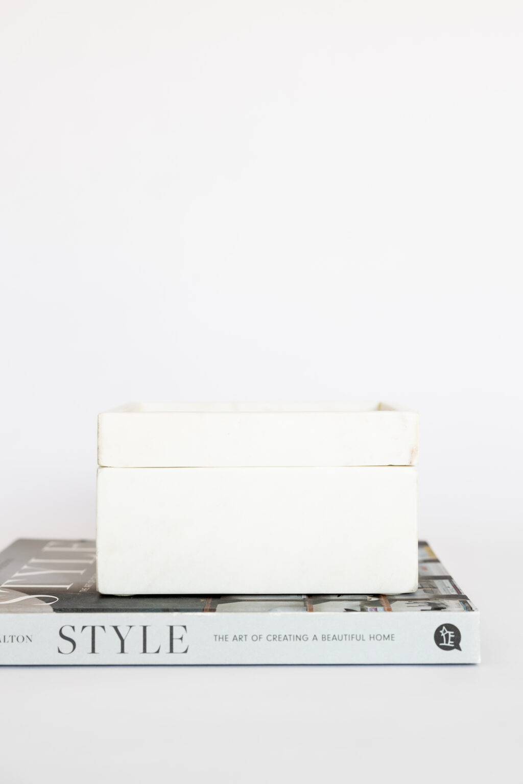 Ira, White Marble Box - rebeccarollinsinteriors.com